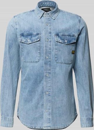 G-Star Slim Fit Freizeithemd aus reiner Baumwolle Modell Marine