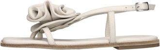 Vic Mati&eacute; Femme, Chaussures, Beige, Taille: 37 1/2 EU Sandales Plates en Cuir