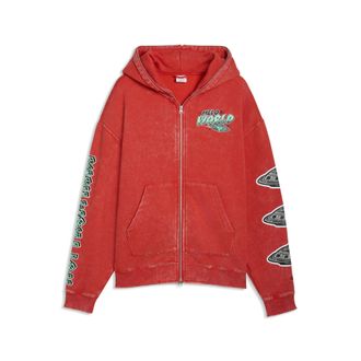 Puma Hoodie zipp&eacute; Melo World Homme, Accessoires, Rouge, 3XL