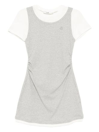 B+ab robe courte à design superposé - Gris
