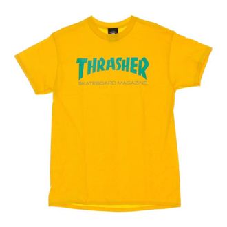 Thrasher Gold/Gr&uuml;n Skatemag Tee Kurzarm T-Shirt - - Tops - Herren - Gelb - M