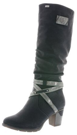 Rieker 96054, Damen Hohe Stiefel, Schwarz (schwarz/Smoke 00), 40 EU (6.5 UK)