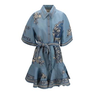 Alemais Femme, Robes, Bleu, Taille: 36 FR Villa Romantica Mini Shirtdress