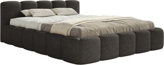Selsey Selsey Cloudy Low - Polsterbett 200x200 mit Bettkasten und Lattenrost, hydrophobe Chenille, Graphitgrau
