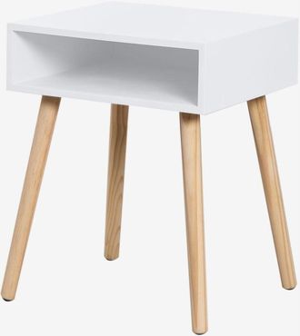 Sklum Sklum - Nachttisch rechteckig 40x35 cm aus Zente-Holz Weiss