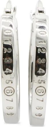 Maison Margiela Numeric-logo hoop earrings - Silber