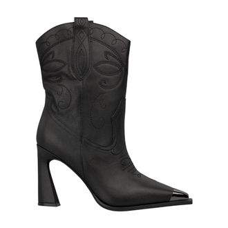 Alma En Pena Bestickter Trichterabsatz-Stiefelette - - Shoes - Damen - Schwarzk - 38 EU