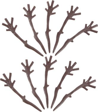 SOLUSTRE 120stücke Mini-geweih Aus Kunststoff Für DIY-bastelarbeiten Hochzeitsdeko Und Schneemannarme Getrocknete Zweige Für Weihnachtsdekorationen Und Partys