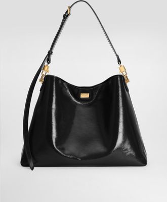 Dolce & Gabbana Large Vittoria Calfskin Shoulder Bag - Frau Schulter- Und Umh&auml;ngetaschen Schwarz Onesize