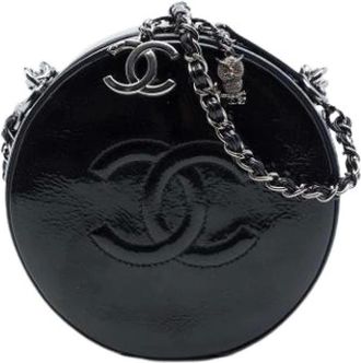 Chanel Sac bandouli&egrave;re en cuir verni doccasion - Femme - Pre-owned - Noir - Taille: ONE Size