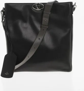 Valentino Leather THE BOLD Crossbody Bag with Logoed Detail Gr&ouml;&szlig;e Unica