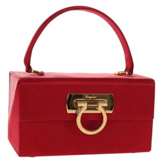 Ferragamo Sac &agrave; main en satin Pre-owned - Femme - Pre-owned - Rouge - Taille: ONE Size
