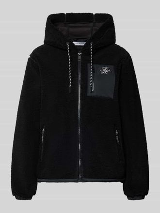 Tommy Hilfiger Regular Fit Teddy- / Webpelzjacke mit Logo-Stitching