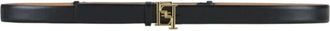 Elisabetta Franchi Femme, Accessoires, Noir, Taille: M Leather Belt with Buckle