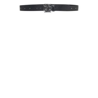 John Richmond Homme, Accessoires, Noir, Taille: 125 CM Cross Buckle Belt