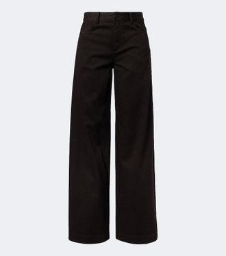 Vince Pantalon ample en serg&eacute; de coton