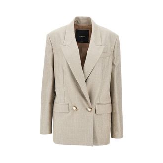 Pinko Lurex wool-blend double-breasted jacket Woman 38