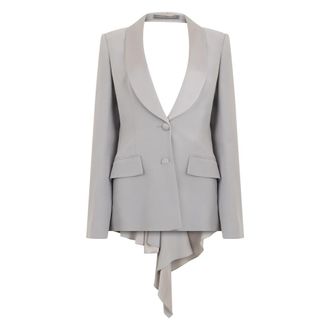 Alberta Ferretti Jacke mit asymmetrischem Schnitt - - Jackets - Damen - Grau - S