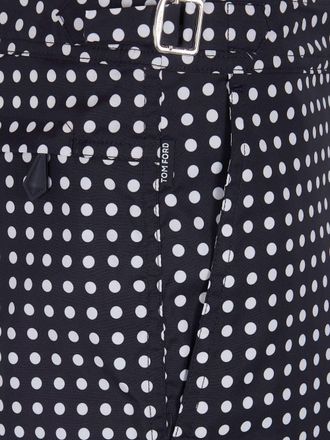 Tom Ford Polka Dot Polyester Swim Shorts - Black