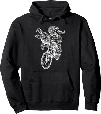 Seembo Alligator Radfahren Fahrrad Reptilien Krokodil Reitrad Pullover Hoodie
