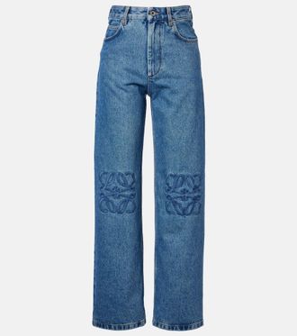 Loewe Jean ample Anagram à taille mi-haute