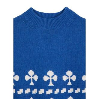 Bobo Choses Pull ample &agrave; motifs en laine m&eacute;lang&eacute;