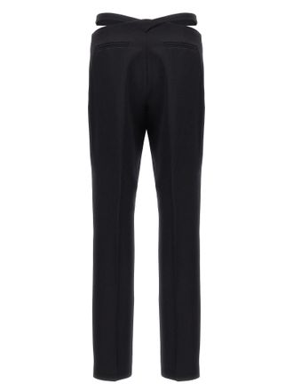 The Attico Womens Black Virgin Wool Dress Pants