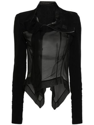 Rick Owens Naska Seidenjacke - Schwarz