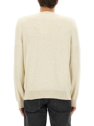 Isabel Marant Logo-Print Cotton-Wool Sweater - Ivory