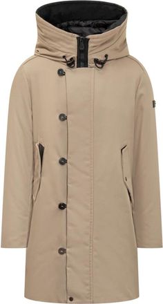 Peuterey Homme, Manteaux, Beige, Taille: L Parka avec Tissu Fabriqu&eacute; en Italie
