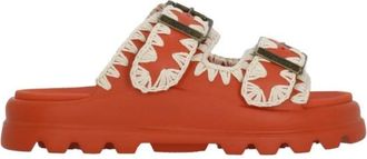 Mou Femme, Chaussures, Orange, Taille: 36 EU Eva One-Piece Slide Two-Buckle
