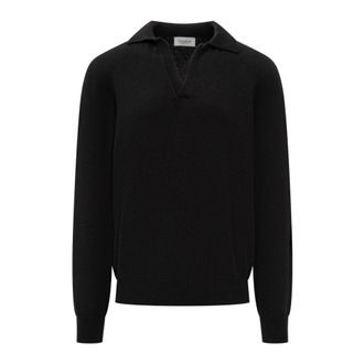 Laneus Homme, Pulls, Noir, Taille: S Pull en Laine M&eacute;rinos et Cachemire &agrave; Col V