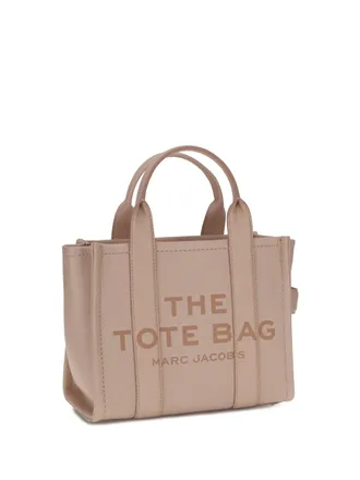 Marc Jacobs Womens The Small Tote Handbag Rose Calf Leather Bos Taurus Handbags Hand Bags