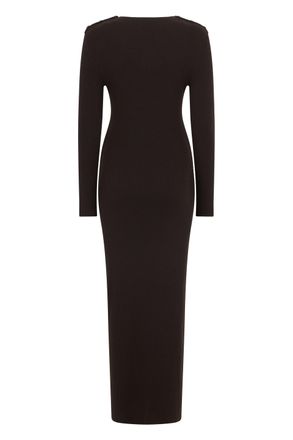 Blaz&eacute; Milano Ribbed Wool Dress - Brown