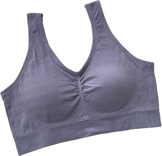 Generic Lot de 2 soutiens-gorge Raus Land en latex avec bonnets fixes de grande taille, doux et doux pour la peau, confortables pour le corps., lilas, A