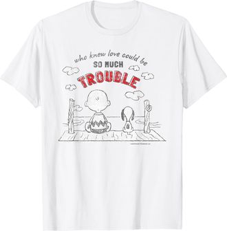 Peanuts Snoopy Charlie Brown Love Valentines Herz Vintage T-Shirt