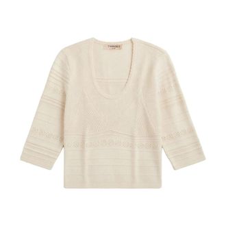 Twinset V-Ausschnitt Strickware - - Knitwear - Damen - Wei&szlig; - XS