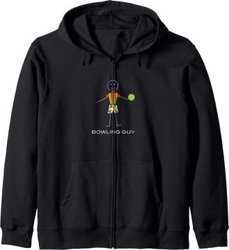 Whyitsme Design Lustiges Bowling-Design f&uuml;r Herren Kapuzenjacke