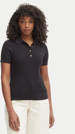 Tommy Hilfiger Poloshirt WW0WW41474 Schwarz Regular Fit