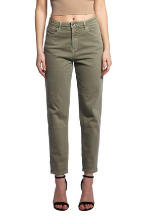 JOPHY & CO. Jophy & Co Damenhose mit tief sitzendem Schritt und fünf Taschen, aus elastischer Baumwolle (Code 937), militär-grün, XL