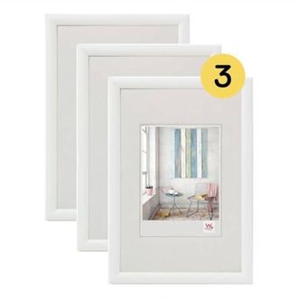 Walther Design Cadre photo walther design blanc 15 x 20 cm lot de 3, cadre en plastique Trendstyle KP520W3