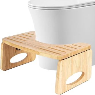 Generico Zusammenklappbarer Badhocker - Hockerbank, Kothaufenständer, höhenverstellbare Fußstütze, Robustes Design ohne Verrutschen für Senioren