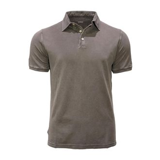 Fedeli Homme, Tops, Brun, Taille: 2XL Polo en Granit &agrave; Manches Courtes