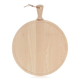 Boska Boska Servierbrett Rund Amigo XL/f&uuml;r Pizza, K&auml;se oder Tapas / 42 cm/Holz/Braun