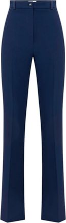 Elisabetta Franchi Femme, Pantalons, Bleu, Taille: 46 FR Pantalon Large