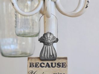 Chic Antique Altfraz&ouml;sische Klemme Klammer 3er Set Metall Silbergrau matt Landhaus Shabby French Vintage Retro Antik Nostalgie