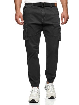 Indicode Herren Kerr Cargohose aus 98% Baumwolle | Cargo Hose f&uuml;r M&auml;nner Black, XXL