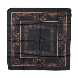 Dolce & Gabbana Foulard Carr&eacute; &agrave; Motifs - Femme - Accessoires - Noir - Taille: ONE Size