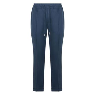 Fedeli Pantalon en maille de cachemire doux - Homme - Pantalons - Bleu - Taille: M