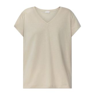 Hanro Femme, Tops, Beige, Taille: 38 FR T-Shirt Col V